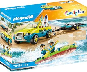 playmobil beach car with canoe