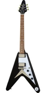 epiphone electric guitar (flying v, ebony)