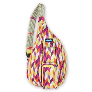 kavu original rope sling bag polyester crossbody backpack - chevron punch