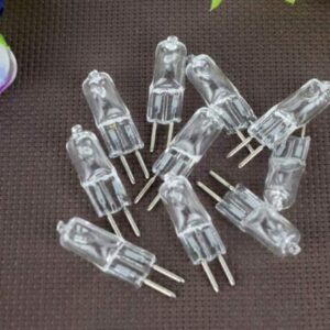 35W Halogen Bulbs G5.3 35 Watt G5.3 12V 35W Halogen Bulbs JC Bi-Pin Base Light 35 Watt 12 Volt Halogen Lamp for Home Lighting,Clear Glass Lens,Warm White 2700K,10 Pack