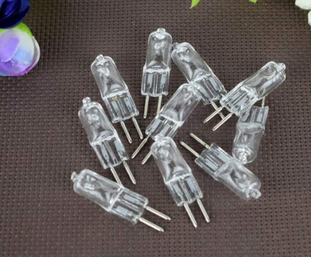 35W Halogen Bulbs G5.3 35 Watt G5.3 12V 35W Halogen Bulbs JC Bi-Pin Base Light 35 Watt 12 Volt Halogen Lamp for Home Lighting,Clear Glass Lens,Warm White 2700K,10 Pack