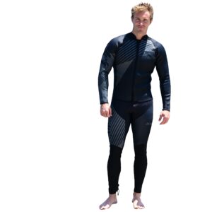 neoprene jet ski wetsuit | jettribe hyper series | 2 piece set | 2.5mm sleeveless john & jacket | reinforced knee panels