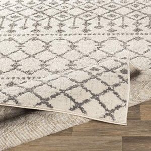 Livabliss Elsie Global Bohemian Area Rug,6'7" Square,Khaki/Gray