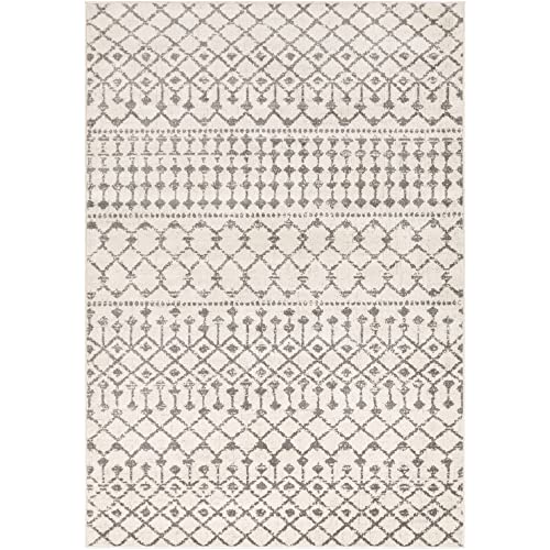 Livabliss Elsie Global Bohemian Area Rug,6'7" Square,Khaki/Gray