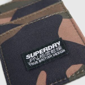 Superdry Mens Fabric Card Wallet Green Camo Size One Size