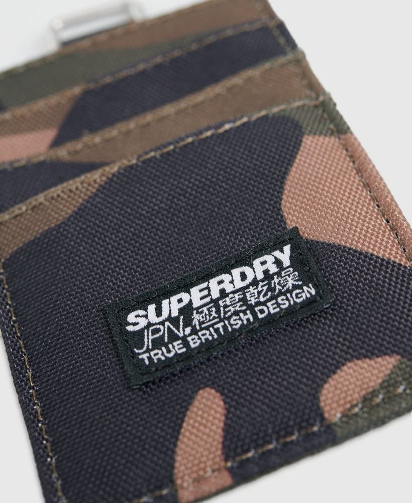 Superdry Mens Fabric Card Wallet Green Camo Size One Size