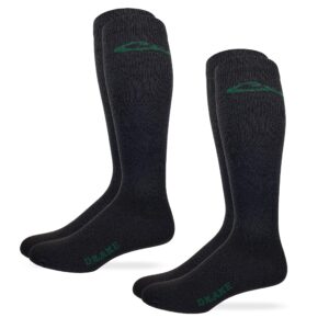 drake mens lightweight seamless toe liner socks 2 pair pack (black, men's shoe size 12-16 - sock size x-large)