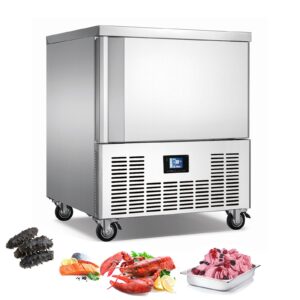 kolice commercial 5 trays blast chiller, cakes, hard ice cream, dumpling, chicken and fish freezer, school kitchen blast freezer, chest freezer, keep food fresh, chilling and freezing in short time