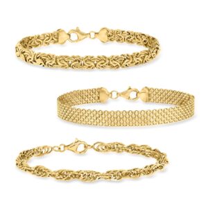 ross-simons jewelry set: 3 link bracelets