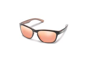 suncloud cinco polarized sunglasses, rose backpaint/polarized pink gold mirror, one size