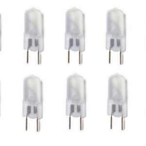 G8 Frosted Halogen Bulbs 20W G8 20 Watt 120V Halogen Light Bulbs T4 JCD Type 120V Bi-Pin Base G8 Lamp for Under Cabinet Puck Lighting, Frosted Glass Lens,Warm White,2700K,10 Pack