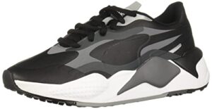 puma men's rs-g golf shoe, puma black-quiet shade-dark shadow, 10.5