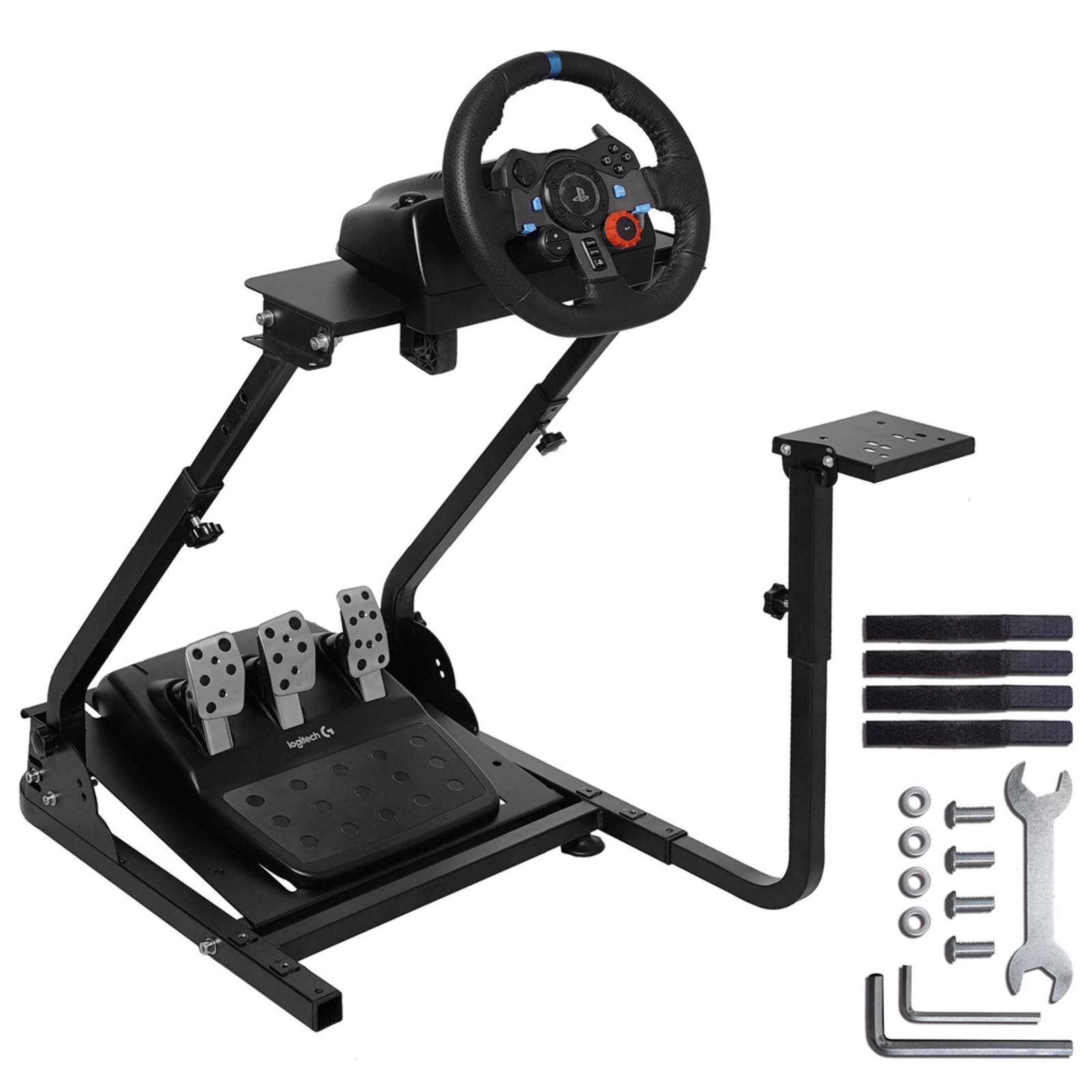 Hottoby G920 Steering Wheel Stand Fit for Logitech G25 G27 G29 G923,Tilt-Adjustable Racing Simulator Cockpit, Shifter Mount Pro,Not Included Wheel and Pedals