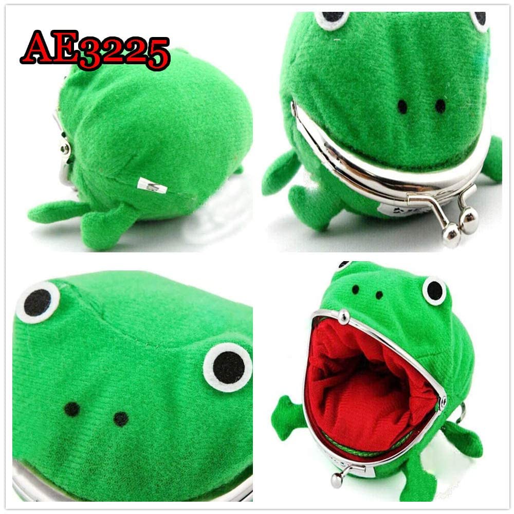 Cosplay Anime Frog Coin Purse Cute Pouch Wallet Small Money Bag Plush Toy for Funny 3225