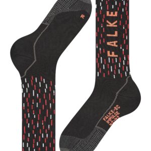 FALKE Unisex BC Impulse Peloton Cycling Socks, Breathable Quick Dry, Mid Calf, Ultra Thin Cushion, Lightweight, Black (Black 3008), 10.5-11.5, 1 Pair