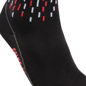 FALKE Unisex BC Impulse Peloton Cycling Socks, Breathable Quick Dry, Mid Calf, Ultra Thin Cushion, Lightweight, Black (Black 3008), 10.5-11.5, 1 Pair