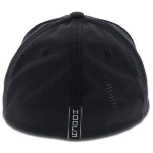 HOOEY Men's Ash Flexfit Fitted Hat (Small/Medium, Black)