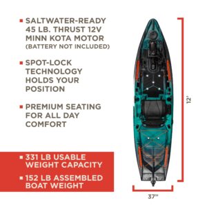 Old Town Sportsman AutoPilot 120 Motorized Fishing Kayak with Minn Kota Trolling Motor (Photic Camo)