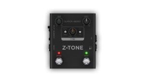 ik multimedia z-tone buffer boost guitar preamp pedal with boost, active/passive pickup selector, switchable pure/jfet channels, true bypass and di out for reamping/live use