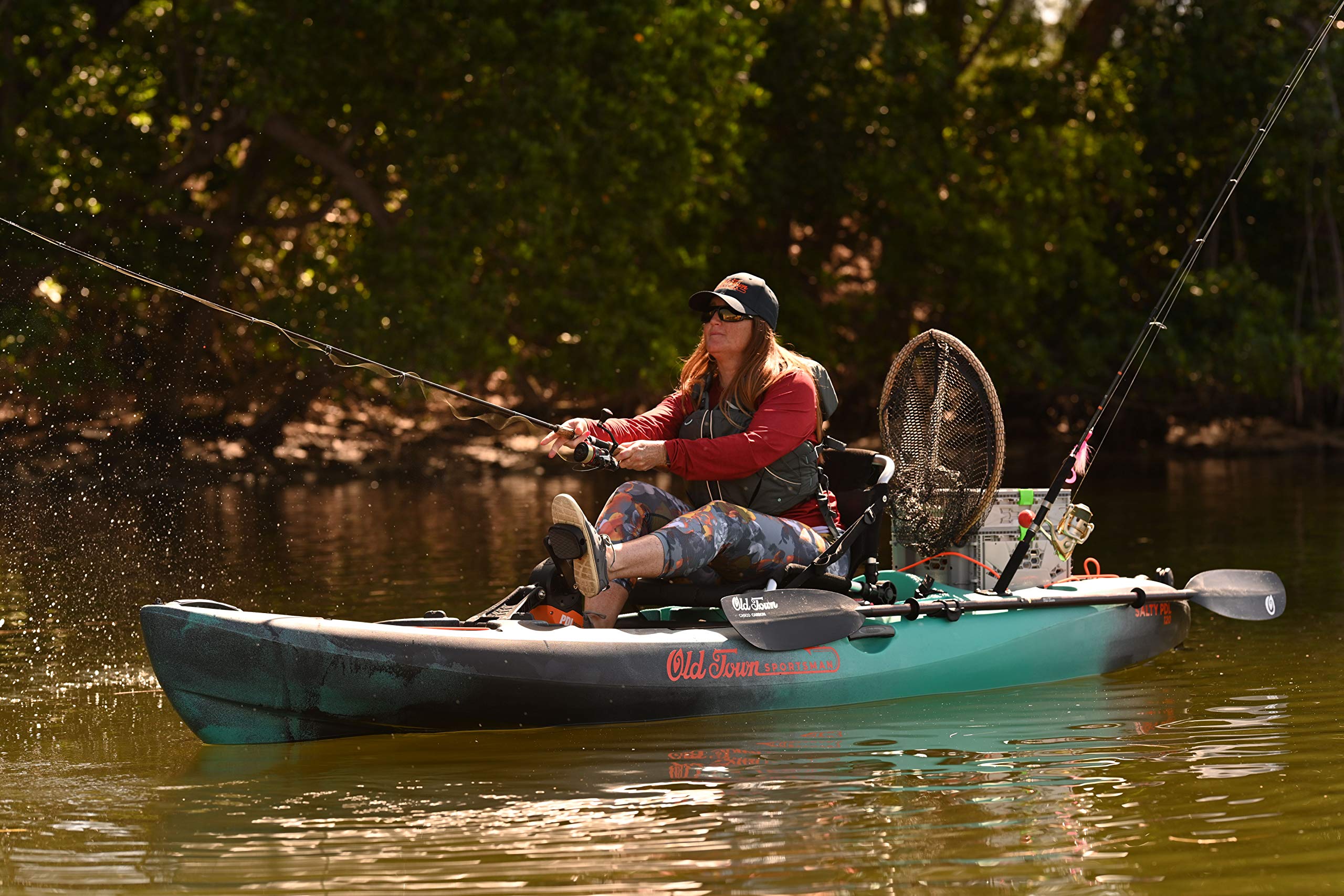 Old Town Sportsman Salty PDL 120 Pedal Fishing Kayak (Photic Camo)