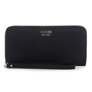 GUESS womens Wallet, Wristlet, Zip Around, wallet wristlet clutch, Black, One Size US