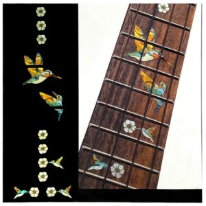 bee hummingbirds - fret markers inlay stickers decals for ukuleles