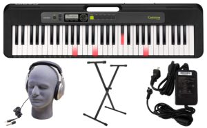 casio lk-s250 61-key premium lighted keyboard pack with stand, headphones & power supply (cas lks250 ppk)