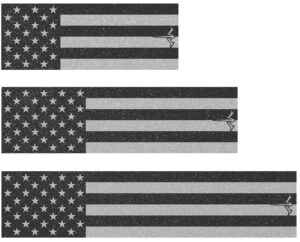 white water archery black american flag reflective arrow wraps 15 pc pack choose length width (5, 1.25)