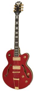 epiphone uptown kat es semi-hollowbody, ruby red metallic