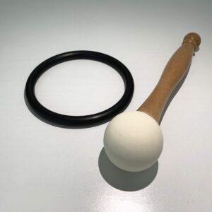 Obsidian Gemstone Fusion Crystal Singing Bowl D Sacral Chakra 10 inch with Free Rubber Mallet O ring Suede Striker