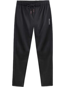 neleus men's athletic workout running tapered pants,7006,one piece of black,xl