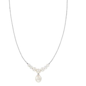 Ross-Simons 4-9.5mm Cultured Pearl Drop Necklace in Sterling Silver. 20 inches