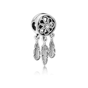 MiniJewelry Women Dreamcatcher Charm fits Pandora Moments Bracelets Catcher Feather Dangle Bead Girls Daughter Sister Granddaughter