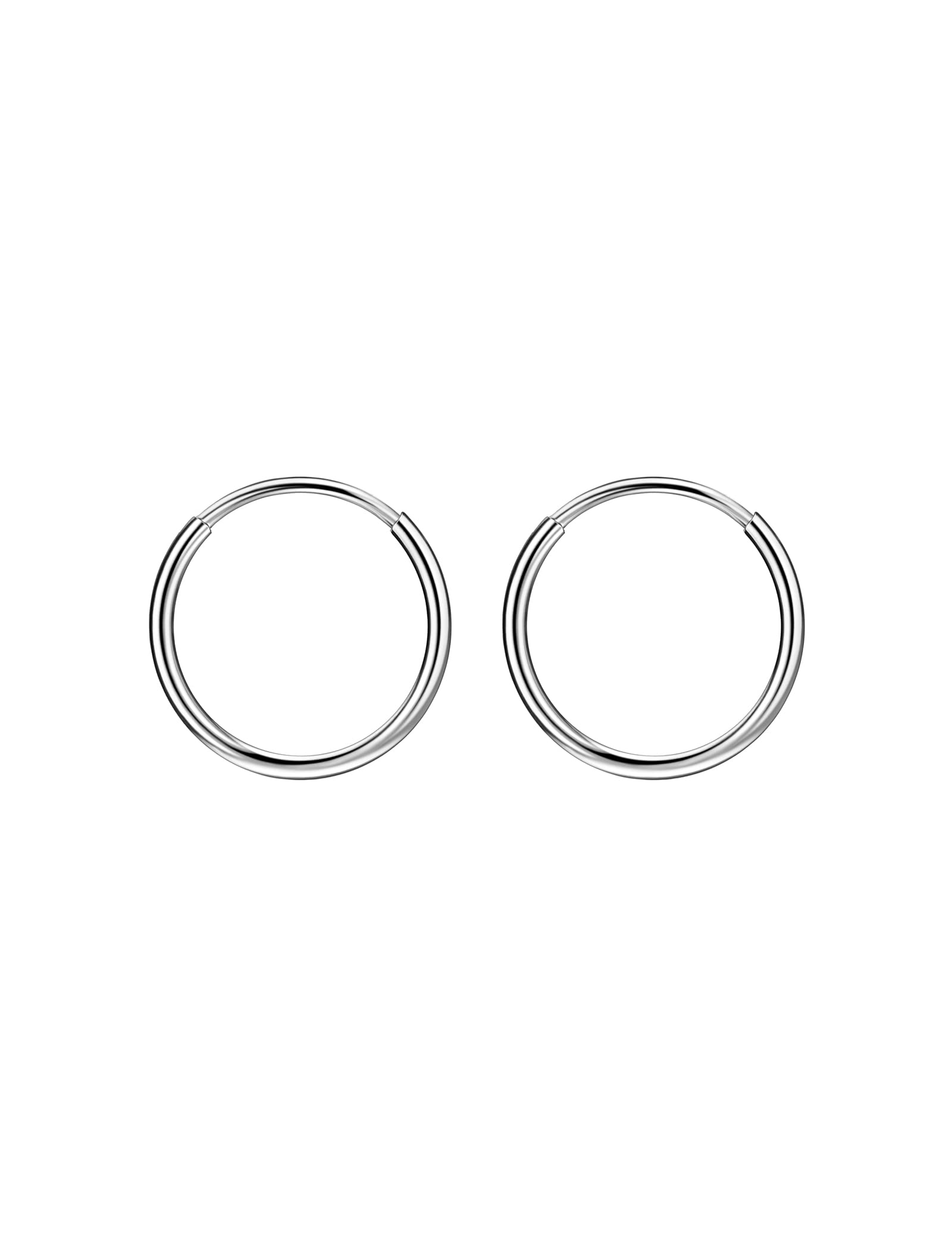 FANSING Earrings for Women Hoop Earrings Trendy Cartilage Earring Hoop Surgical Steel Earrings for Men Silver 8mm