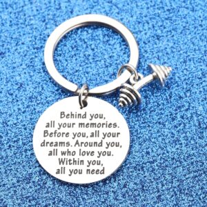 FEELMEM Fitness Keychain Fitness Gift Workout Coach Gift Bodybuilding Jewelry Personal Trainer Gift(Fitness Gift)