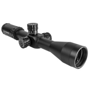 blackhound optics genesis 4-14x44 ffp moa, illuminated 1/4 moa reticle, zero stop and parallax with 30mm scope rings, 44mm scope hood and mounting bubble levels