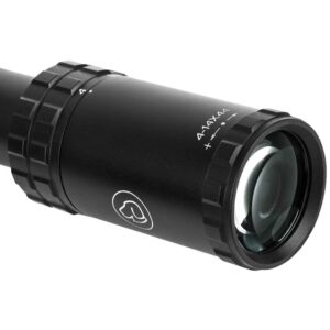 Blackhound Optics Genesis 4-14x44 FFP MOA, Illuminated 1/4 MOA Reticle, Zero Stop and Parallax with 30mm Scope Rings, 44mm Scope Hood and Mounting Bubble Levels