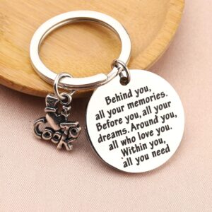 FEELMEM Future Chef Gift Chef Keychain Behind You All Your Memories Cooking Jewelry Culinary School Graduation Gift