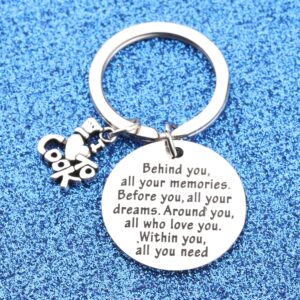 FEELMEM Future Chef Gift Chef Keychain Behind You All Your Memories Cooking Jewelry Culinary School Graduation Gift