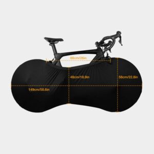 AUXMART Bike Wheel Cover Indoor Anti Dust High Elastic Bicycle Wheel Bag Suitable for 24-26 inches, Black