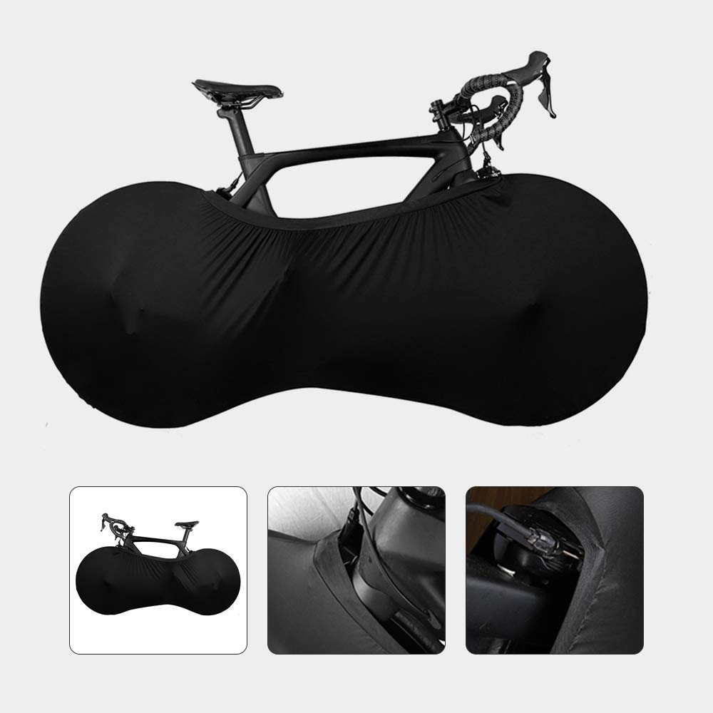 AUXMART Bike Wheel Cover Indoor Anti Dust High Elastic Bicycle Wheel Bag Suitable for 24-26 inches, Black