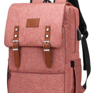 HFSX Vintage Backpack Men Women Business Travel Computer Backpack College Bookbag Stylish Water Resistant Vintage Backpack Fits 15.6 Inch Laptop