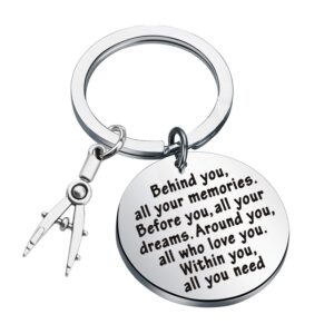 feelmem architect keychain architecture gift architect gift behind you all your memories before you all your dreams architecture student gift architecture graduation gift (architect keychain)