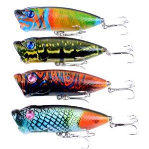 besportble 4 pcs fishing spinners and lures trolling spoons lures sinking fishing baits metal cooking spoon sinking lure lifelike lure metal spoon life-like swimbaits to rotate lure bait bass