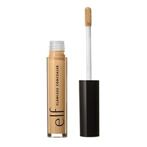 e.l.f. flawless satin concealer, natural coverage concealer with a smooth, satin finish, infused with squalane, vegan & cruelty-free, tan sand