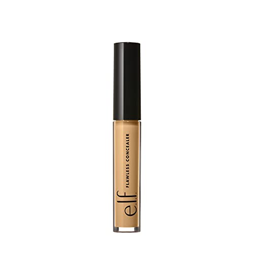 e.l.f. Flawless Satin Concealer, Natural Coverage Concealer With A Smooth, Satin Finish, Infused With Squalane, Vegan & Cruelty-Free, Tan Sand