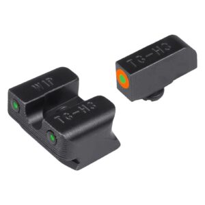 truglo tritium pro glow-in-the-dark handgun night sights for walther pistols, walther p99 and ppq (orange rear sight)