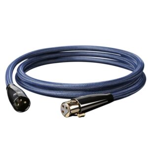 skw single ofc balanced xlr male to xlr female 3 pin microphone cable (4.9ft, 1.5m)