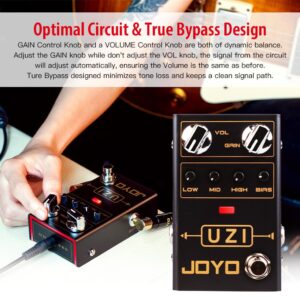 JOYO Distortion Pedal R Series Heavy Metal Dist Between American and British for Electric Guitar Effect (UZI R-03)