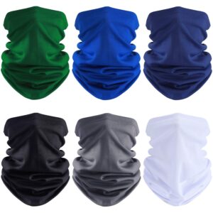 geyoga 6 pieces summer uv protection cooling neck gaiter face clothing neck gaiter scarf sunscreen breathable bandana (trendy colors)